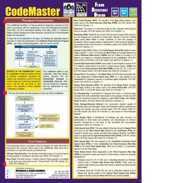 CodeMaster Flood Resistant Design: 2015 IBC, 2015 IRC and ASCE 7-10, 24-14